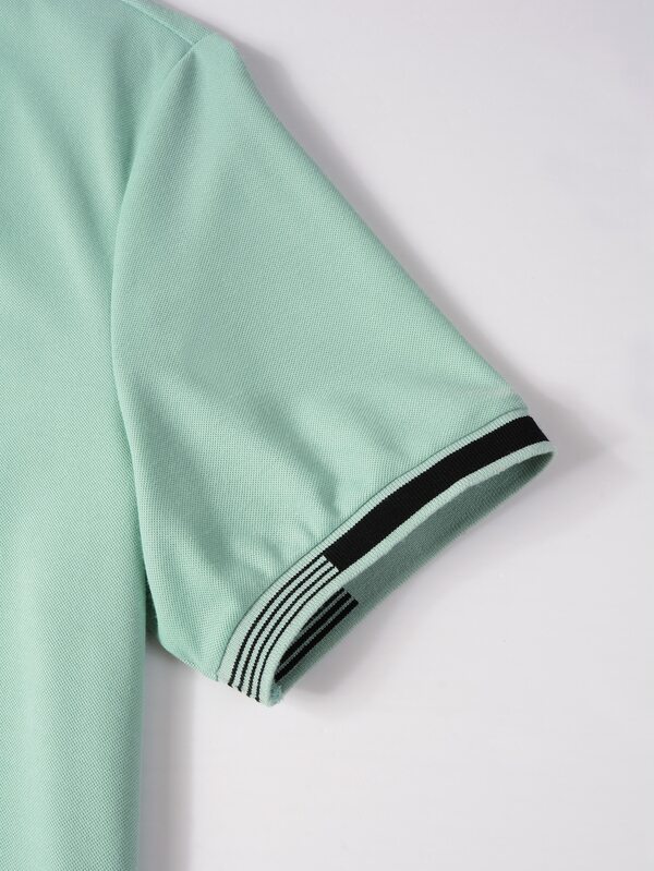 Manfinity Homme Men Striped Trim Polo Shirt | SHEIN USA