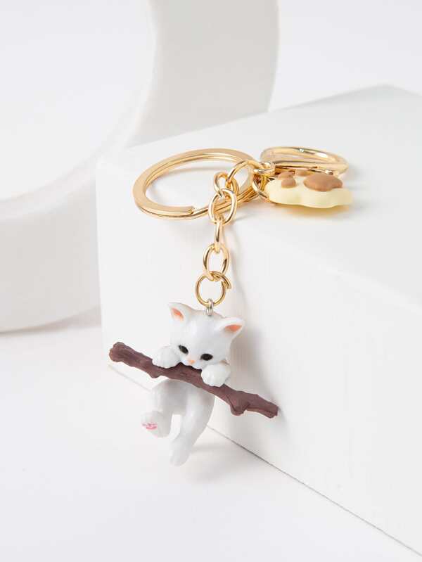 Cute Cat-shaped Keychain Pendant | SHEIN EUR