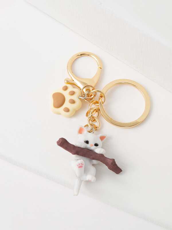 Cute Cat-shaped Keychain Pendant | SHEIN EUR