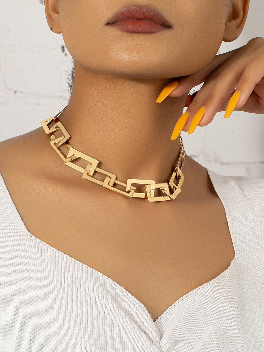 Rectangle Chain Necklace | SHEIN USA