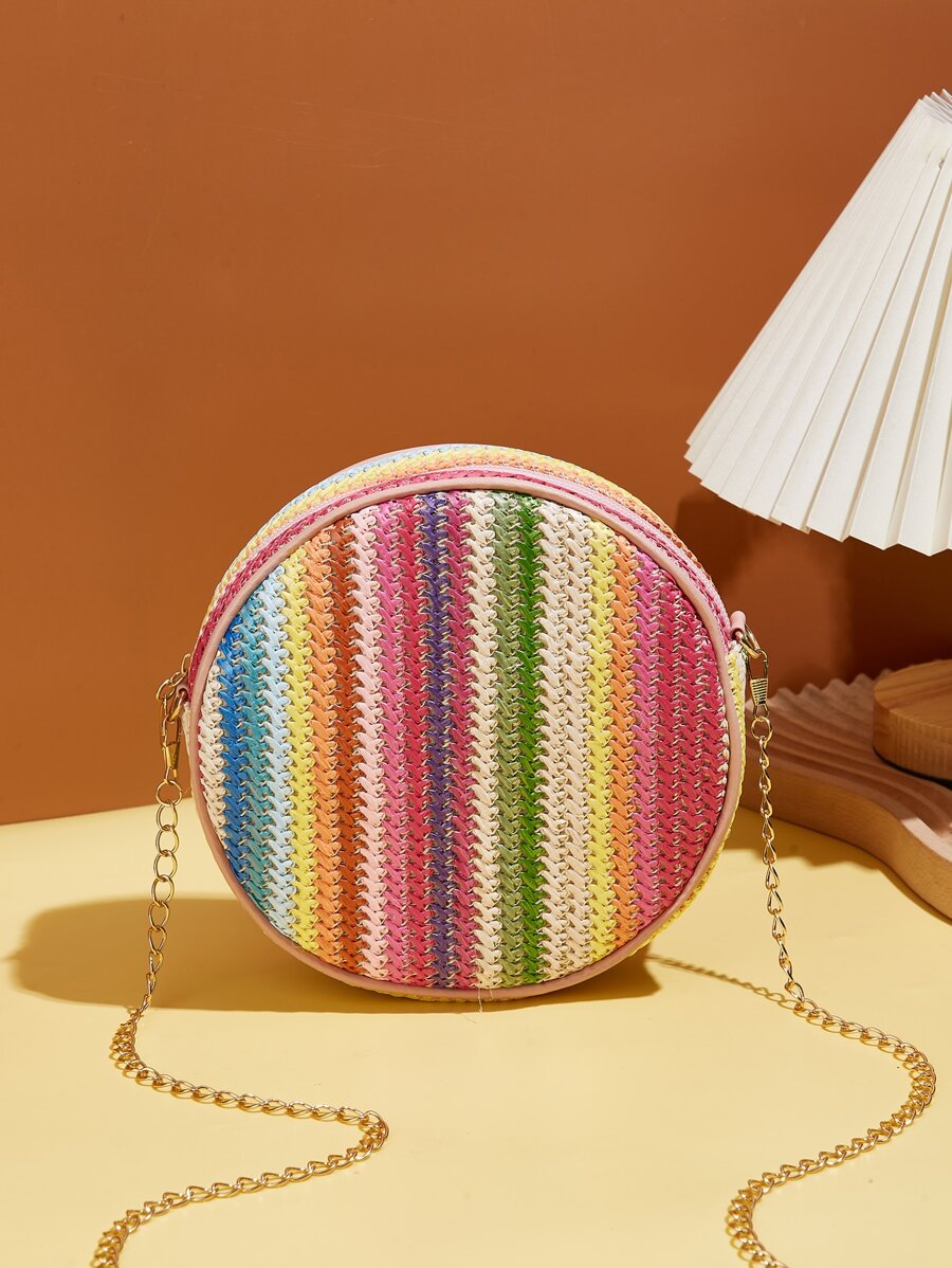 Mini Round Straw Woven Crossbody Bag, Simple Yet Chic | SHEIN UK