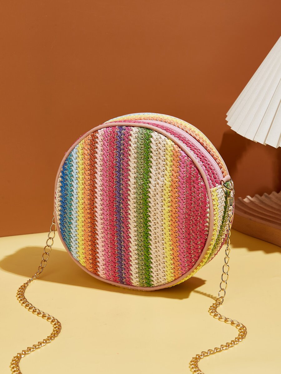 Mini Round Straw Woven Crossbody Bag, Simple Yet Chic | SHEIN UK