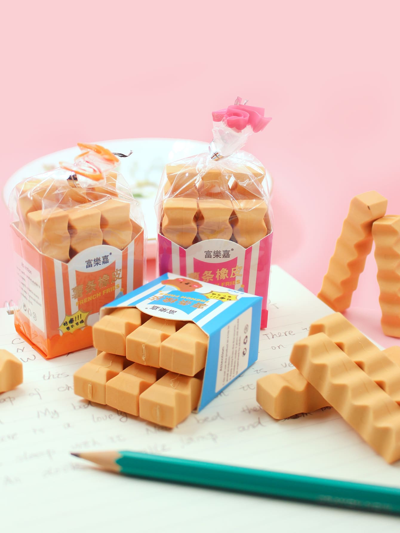 1set French Fries Shaped Random Eraser | SHEIN USA