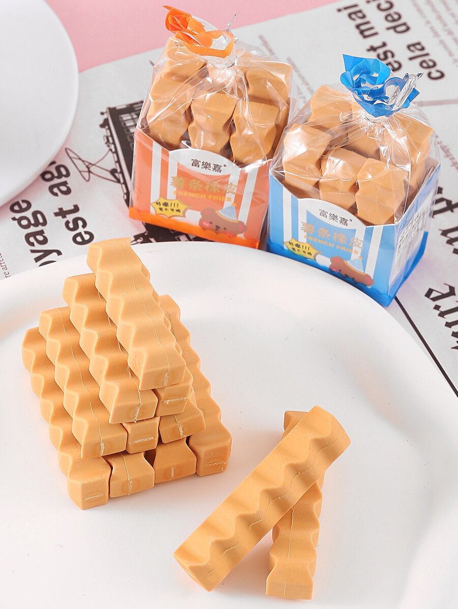 1set French Fries Shaped Random Eraser | SHEIN USA