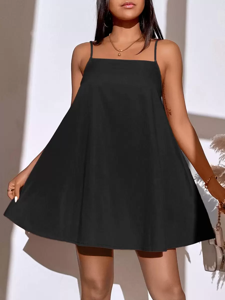 SHEIN Essnce Solid Cami Dress | SHEIN USA