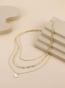 1pc Fashion Multilayer Gold-Color Alloy Necklace For Women | SHEIN USA