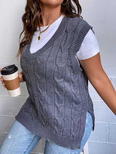 Plus Size Sweater Vests Fashion Plus Size Sweater Vests Shein Usa