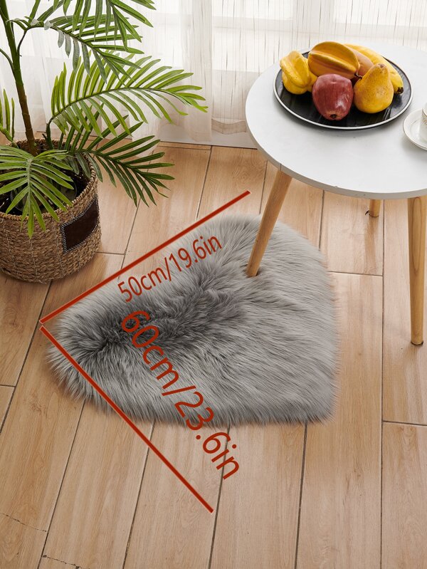 1pc Plush Heart Shaped Rug,Heart Shaped Area Rug, Plush Carpet For ...