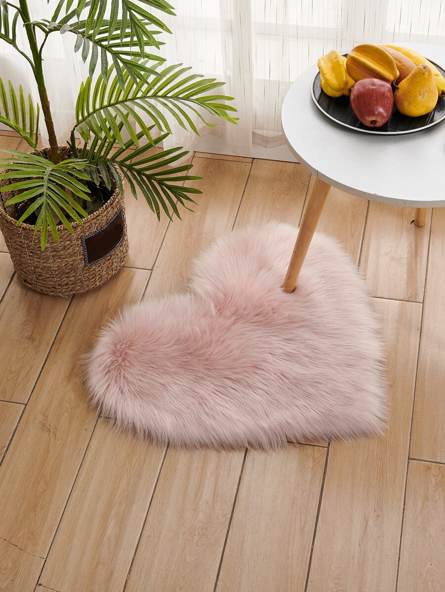 1pc Plush Heart Shaped Rug,Heart Shaped Area Rug, Plush Carpet For ...