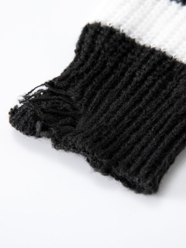 Manfinity EMRG Homme Pull à rayures déchiré | Mode en ligne | SHEIN FRANCE