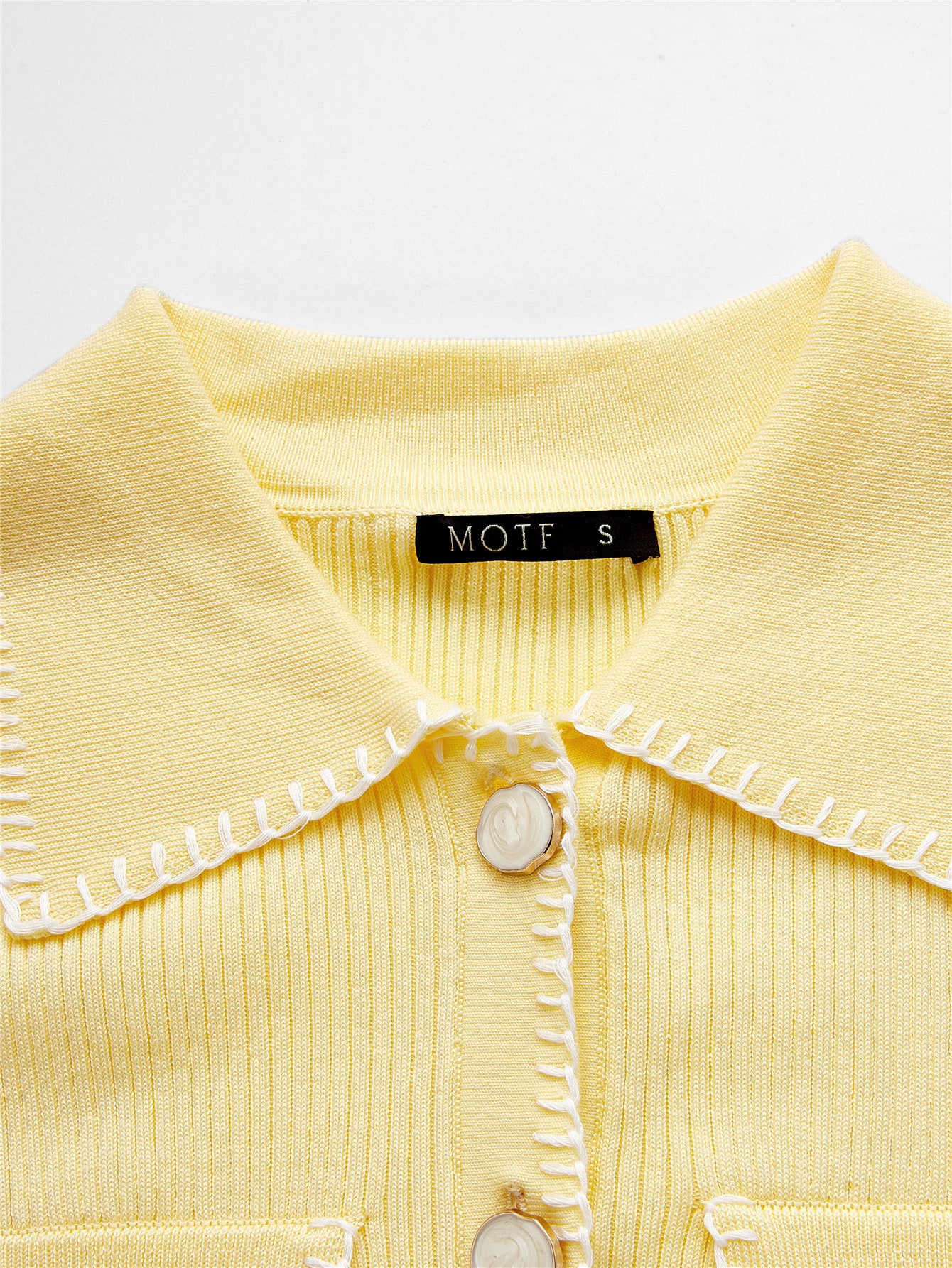 Motf Premium Modal Contrast Trim Knit Top Shein Uk