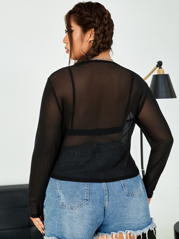 SHEIN Essnce Plus See Through Mesh Top Without Bra for Sale Australia ...