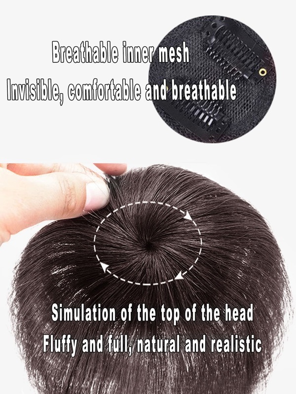 Short Straight Synthetic Hair Topper | SHEIN USA