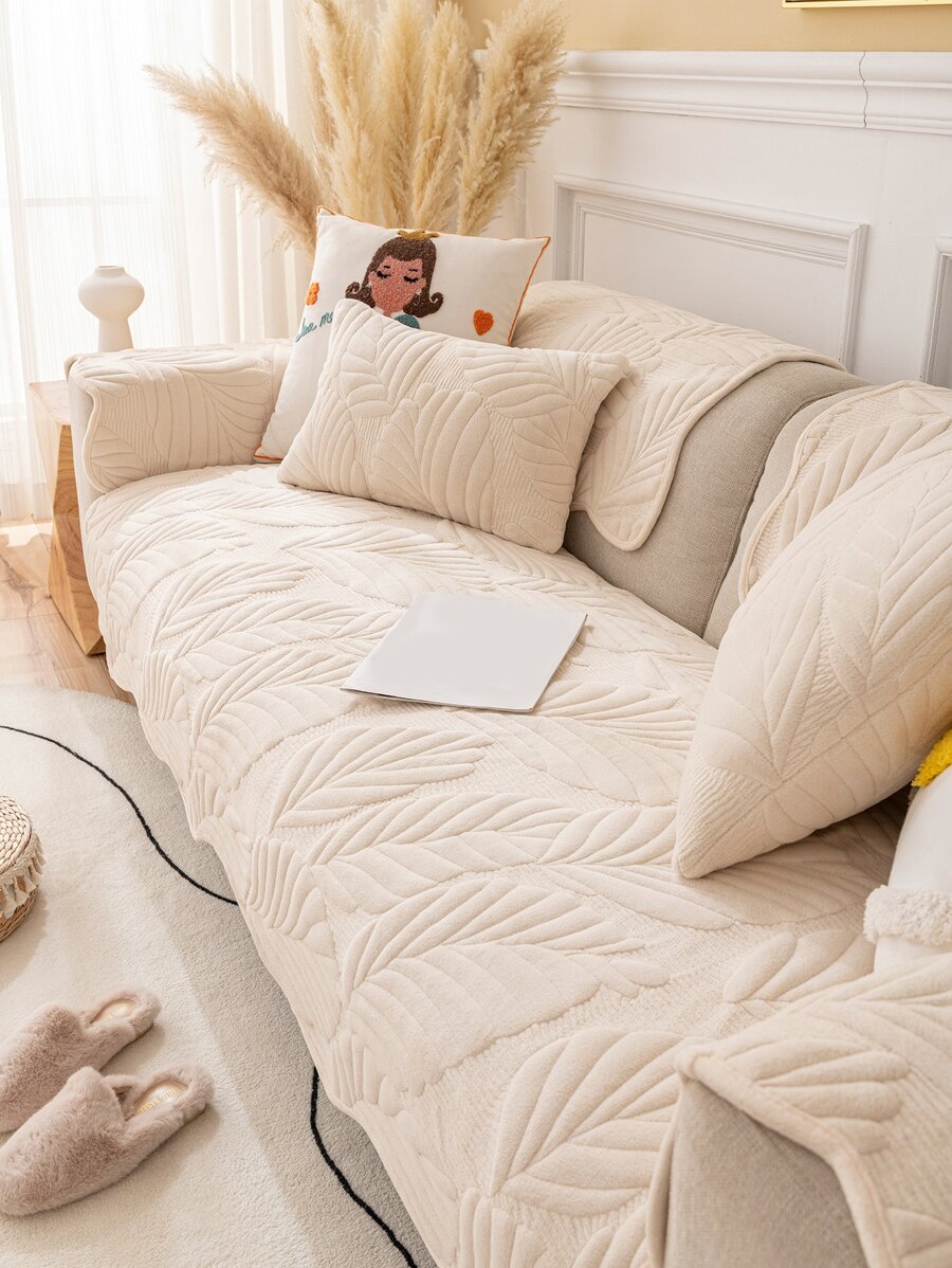 1pc Solid Crystal Velvet Anti-slip & Dirt-resistant Sofa Cover | SHEIN UK