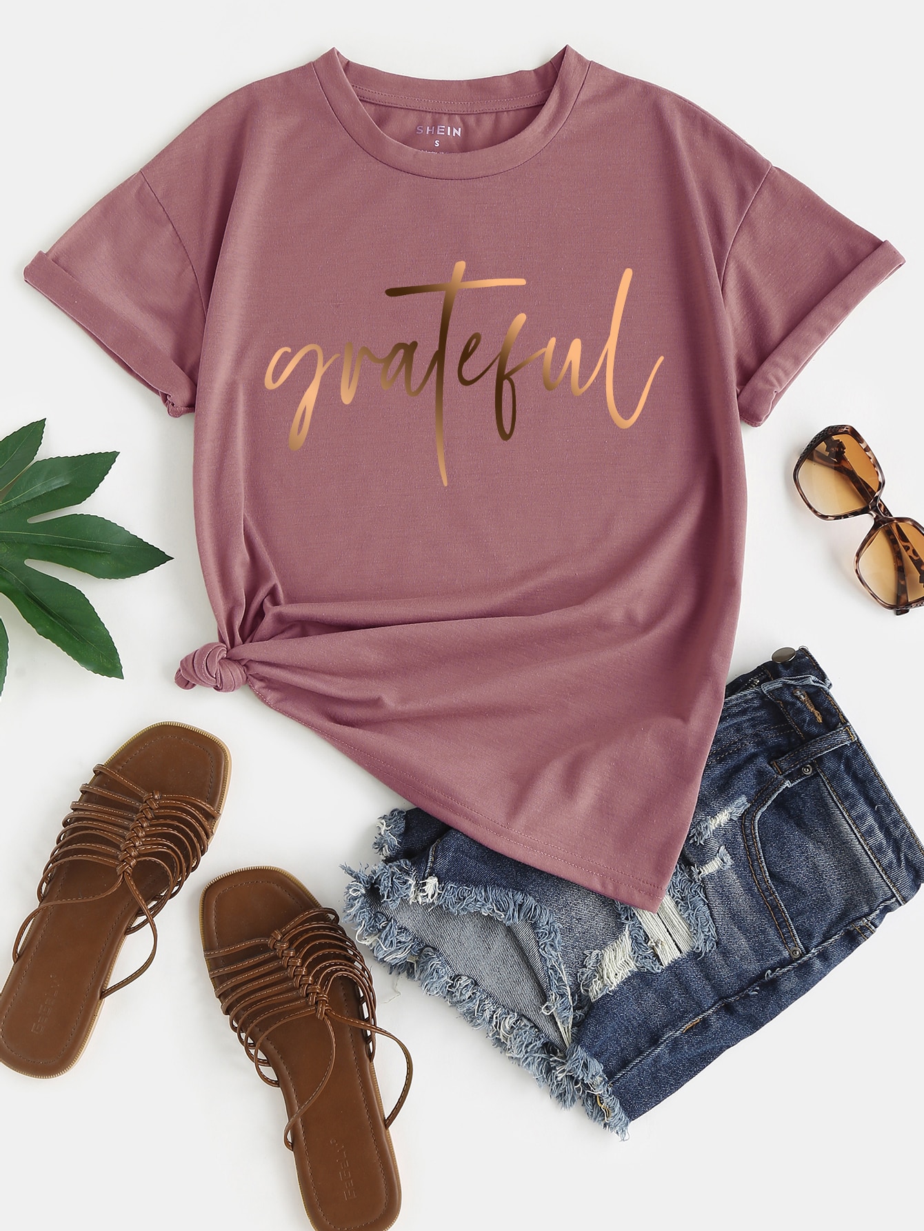 SHEIN LUNE Letter Graphic Tee | SHEIN USA