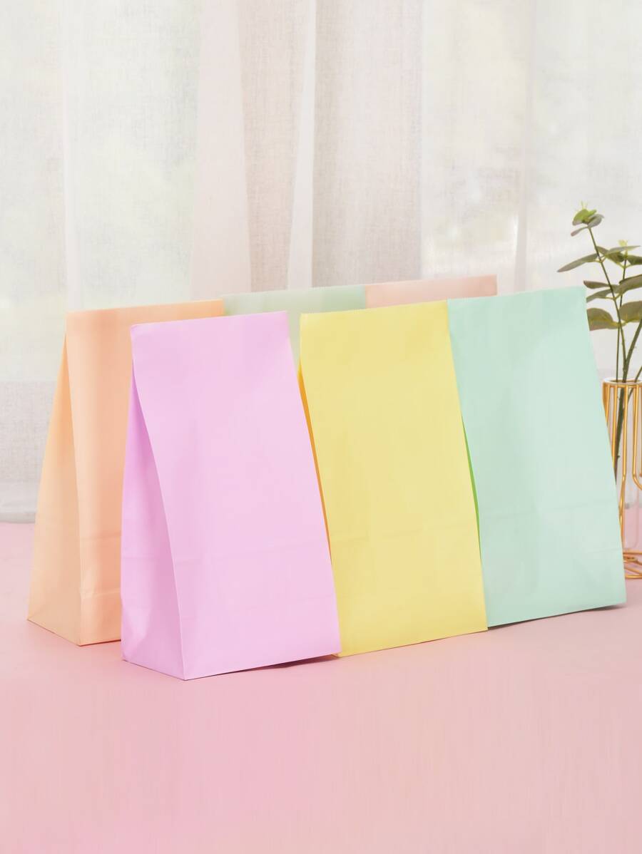H.L.BALLOON 6pcs Random Color Paper Bag, Standing Up Colorful Bag, Open ...