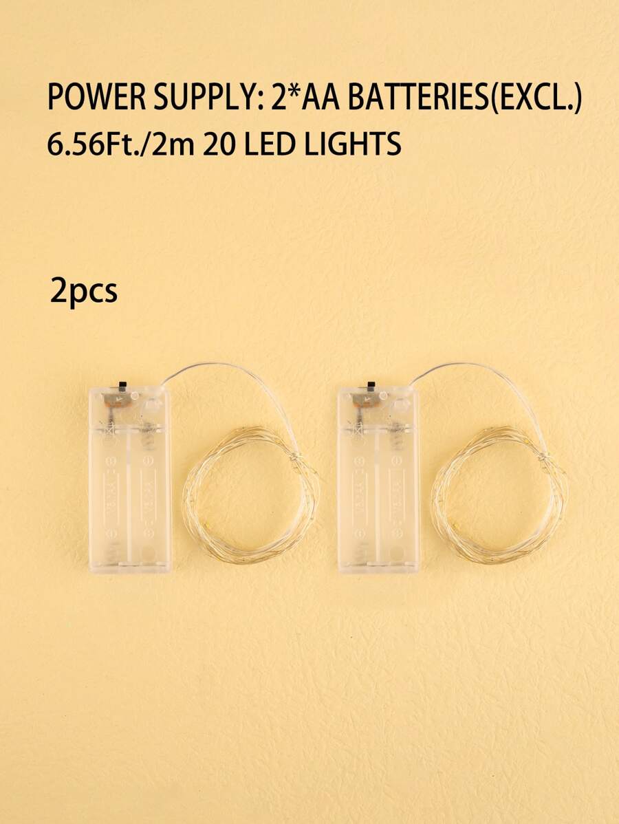 BASIC LIVING 2pcs 2m String Light | SHEIN UK