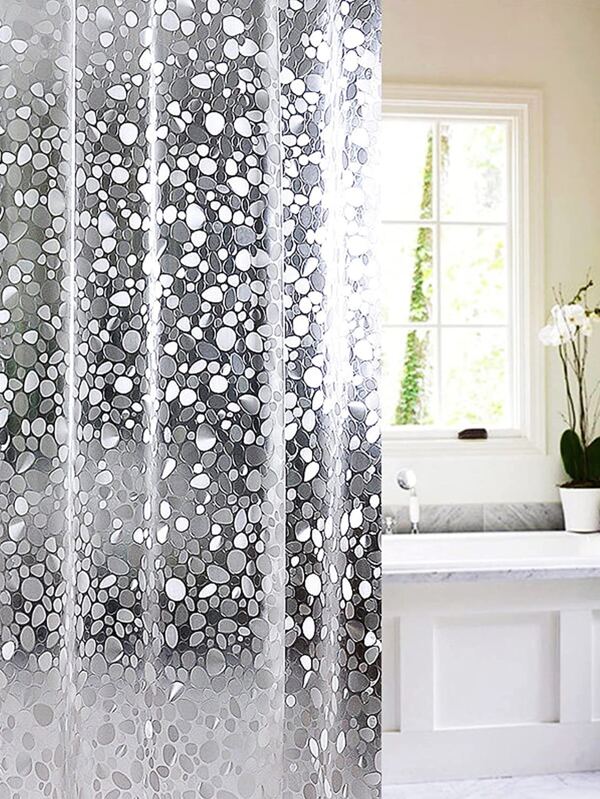 Stone Print Waterproof Shower Curtain | SHEIN USA