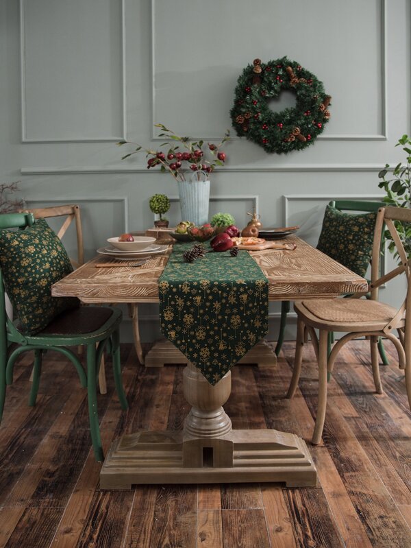Christmas Bell Print Table Runner | SHEIN USA