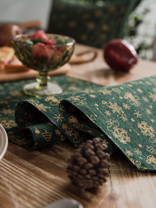 Christmas Bell Print Table Runner | SHEIN USA