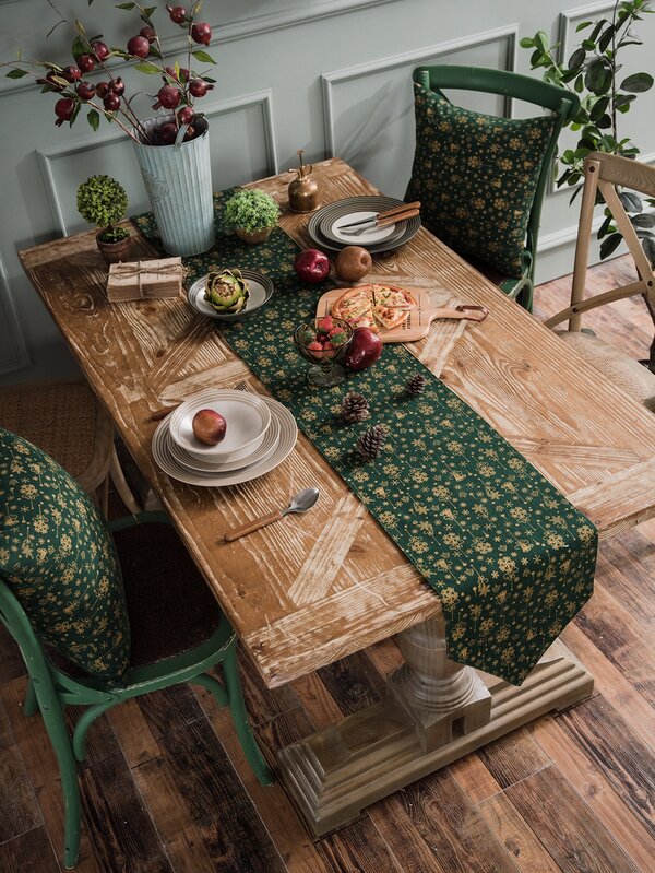 Christmas Bell Print Table Runner | SHEIN USA