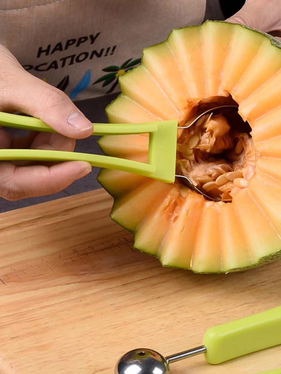 3pcs/set Stainless Steel Fruit Melon Baller, Professional 3 In 1 ...