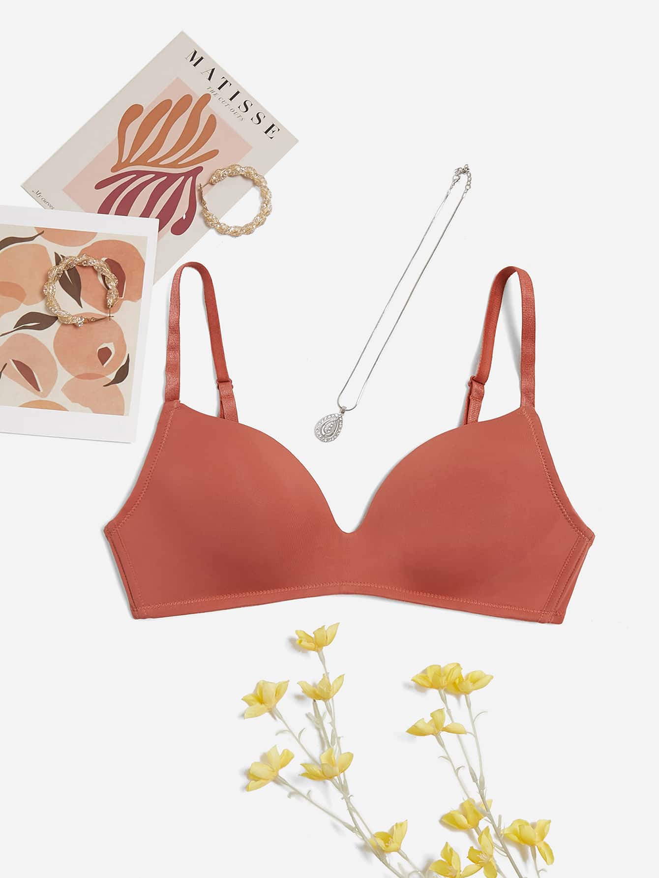Solid Simple Wireless Bra | SHEIN USA
