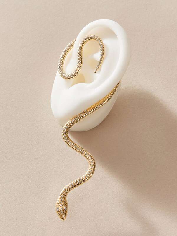 1pc Rhinestone Decor Snake Design Ear Wrap | SHEIN UK