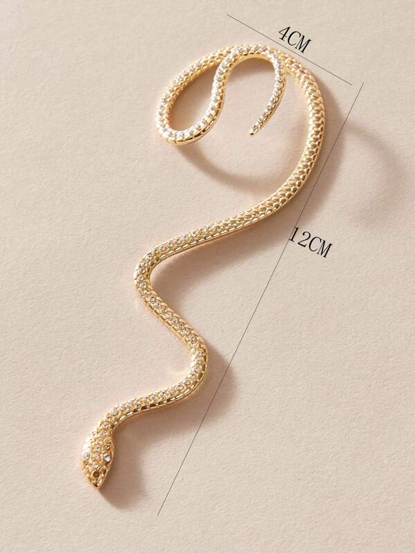 1pc Rhinestone Decor Snake Design Ear Wrap | SHEIN UK