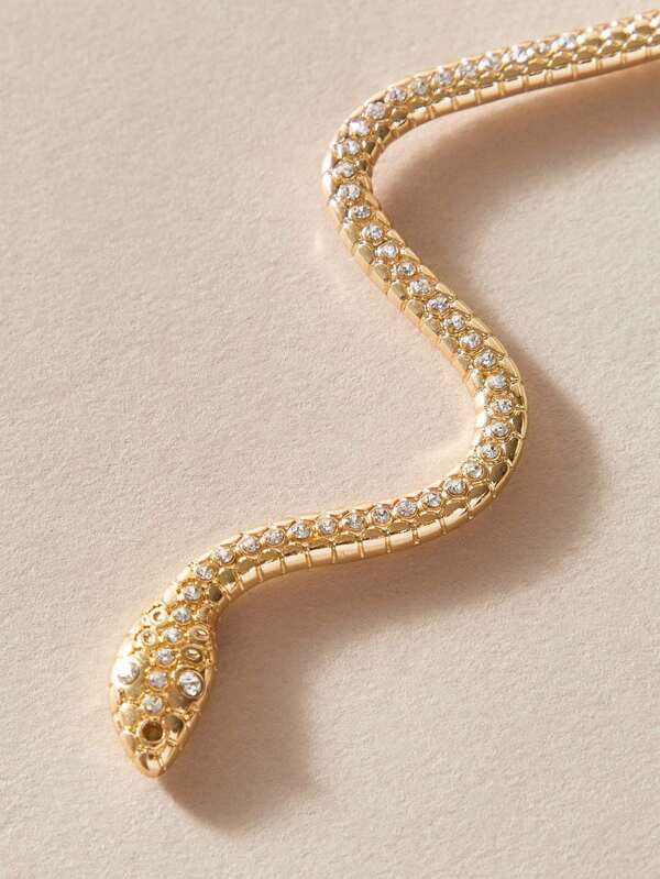 1pc Rhinestone Decor Snake Design Ear Wrap | SHEIN UK