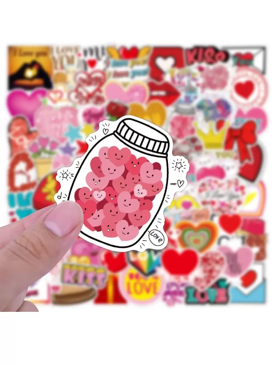 50pcs Heart Pattern Sticker | SHEIN USA