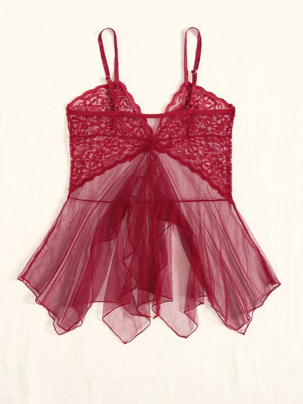 Slips con encaje floral de malla en contraste con tanga | Moda de Mujer ...