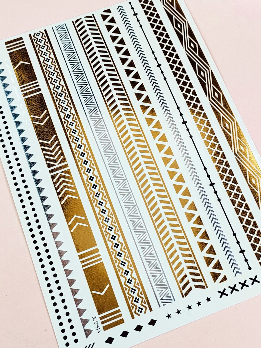 1sheet Geometric Pattern Tattoo Sticker | SHEIN EUR