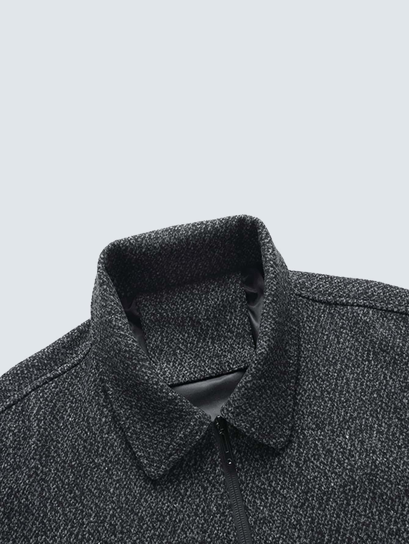 Men Slant Pockets Zip Up Overcoat | SHEIN USA