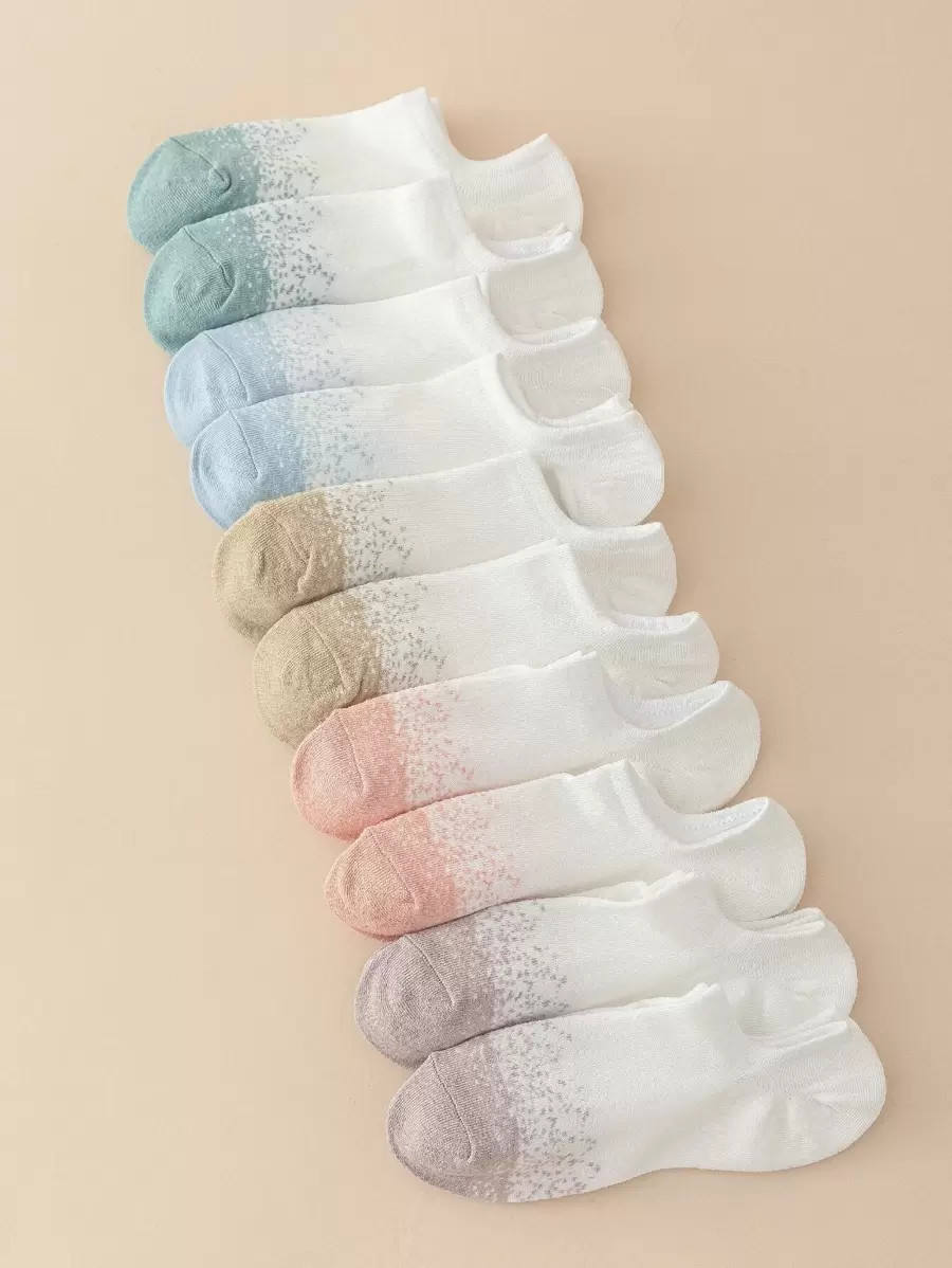 10pairs Two Tone Ankle Socks | SHEIN USA