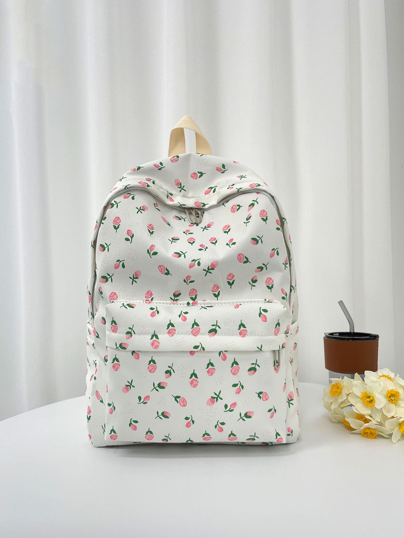 Ditsy Floral Print Functional Backpack | SHEIN USA