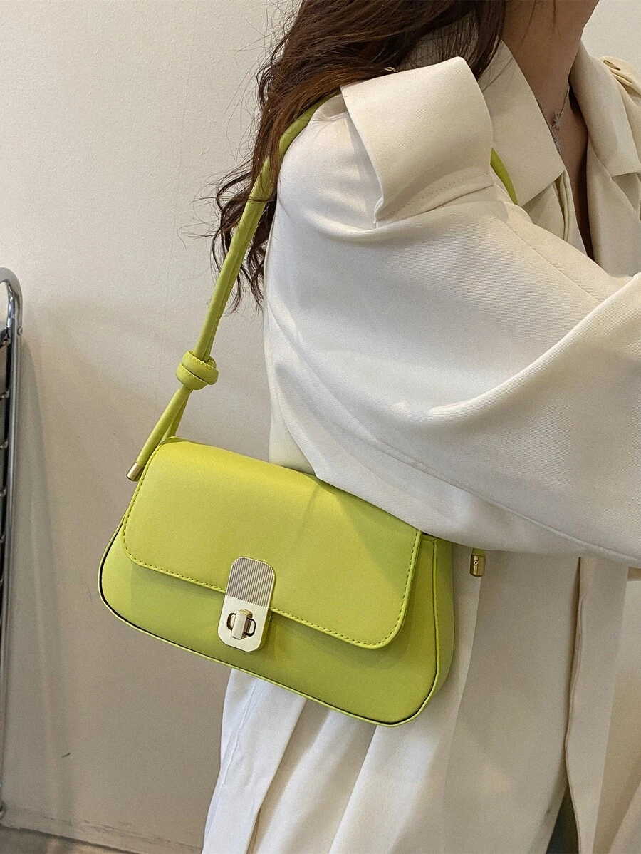 Neon Green Flap Bag | SHEIN USA