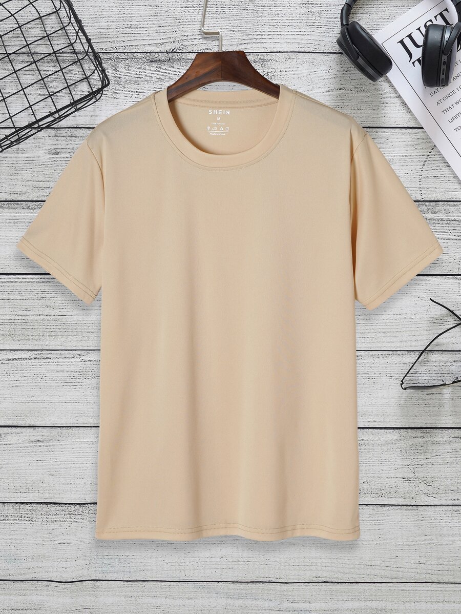 Men Solid Round Neck Tee | SHEIN USA