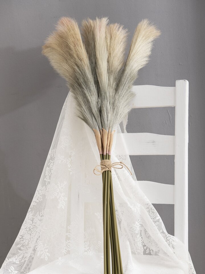 1pc Faux Pampas Grass Large Tall Fluffy Artificial Fake Flower Boho ...