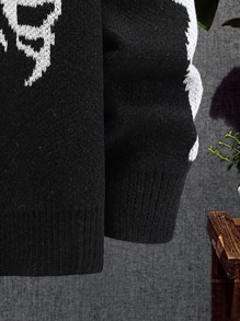 Manfinity EMRG Men Skeleton Pattern Drop Shoulder Sweater | SHEIN USA