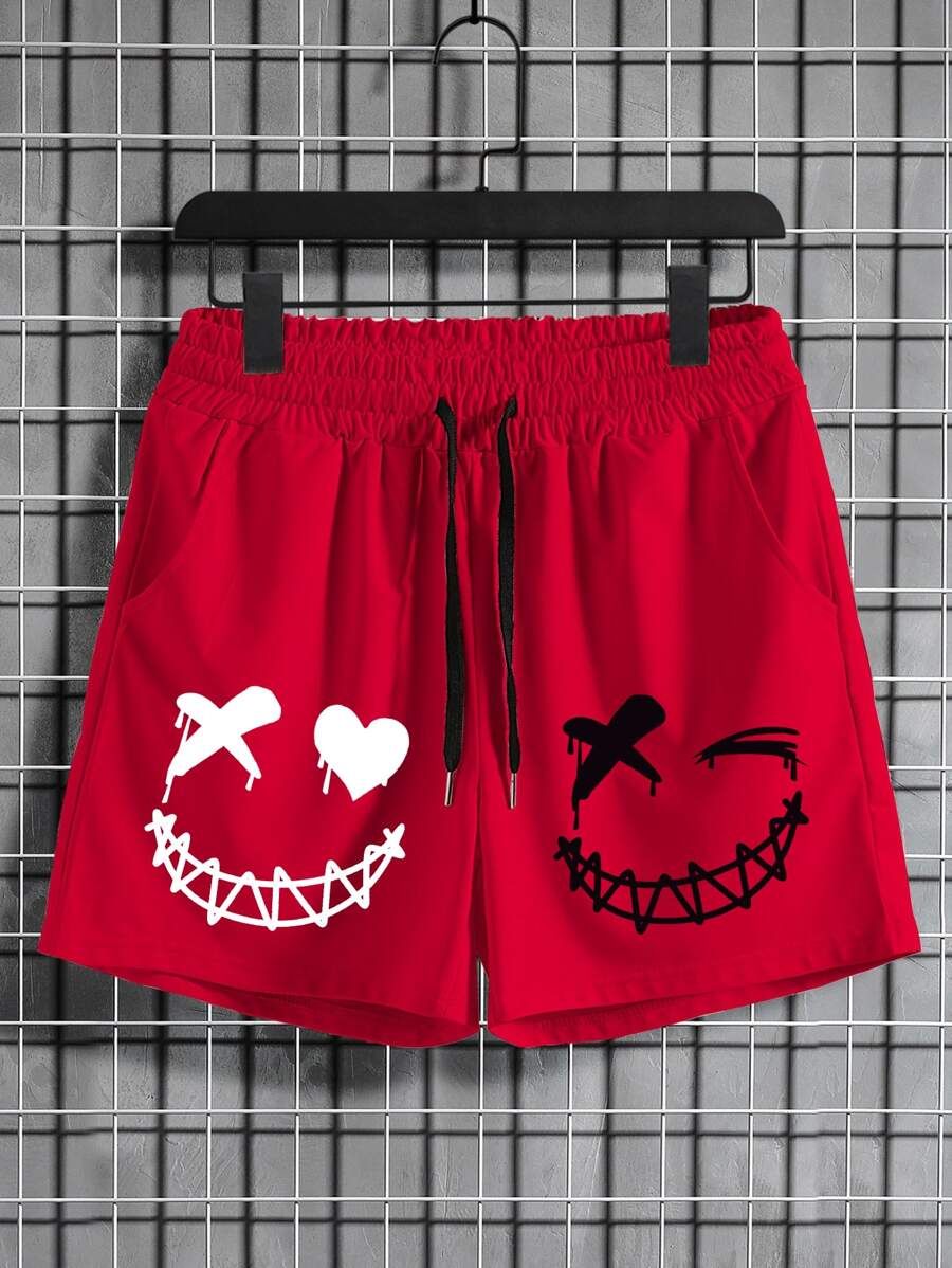 Manfinity EMRG Men Cartoon Graphic Drawstring Waist Shorts | SHEIN USA