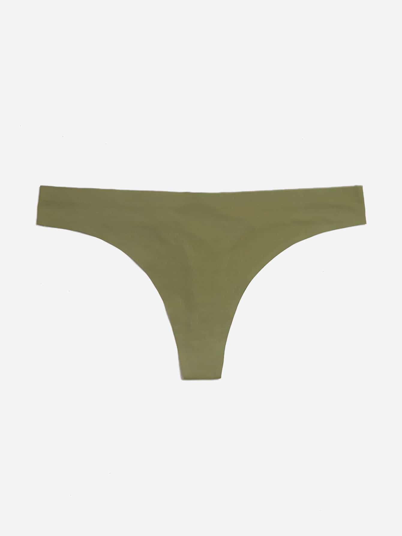 Bragas Tanga Liso Verde Militar Yaxa Store
