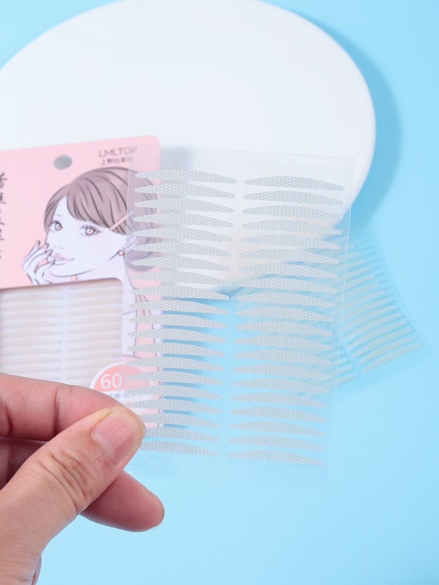 Eyelid Lift Strips,60 Times Lace Double Eyelid Paste, Natural Invisible ...