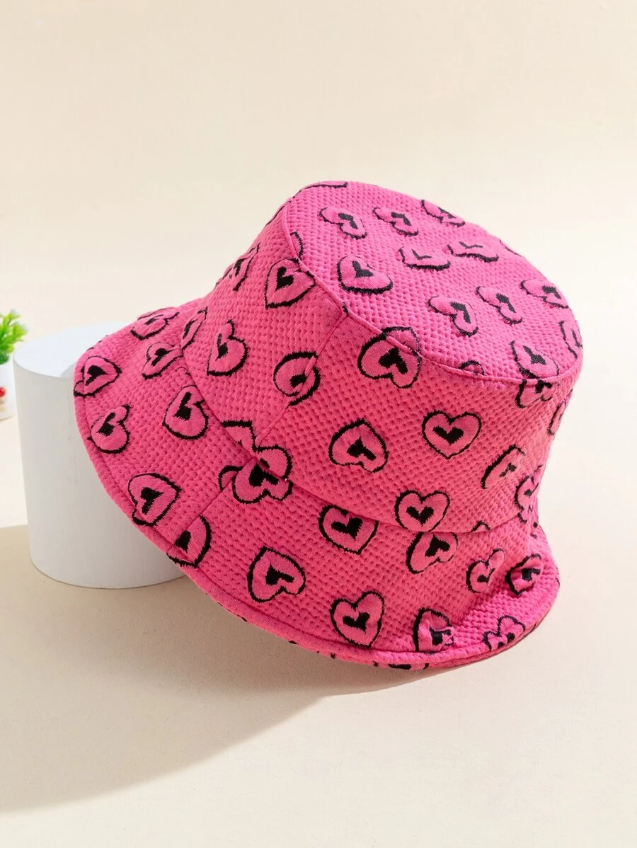 Heart Pattern Bucket Hat | SHEIN USA