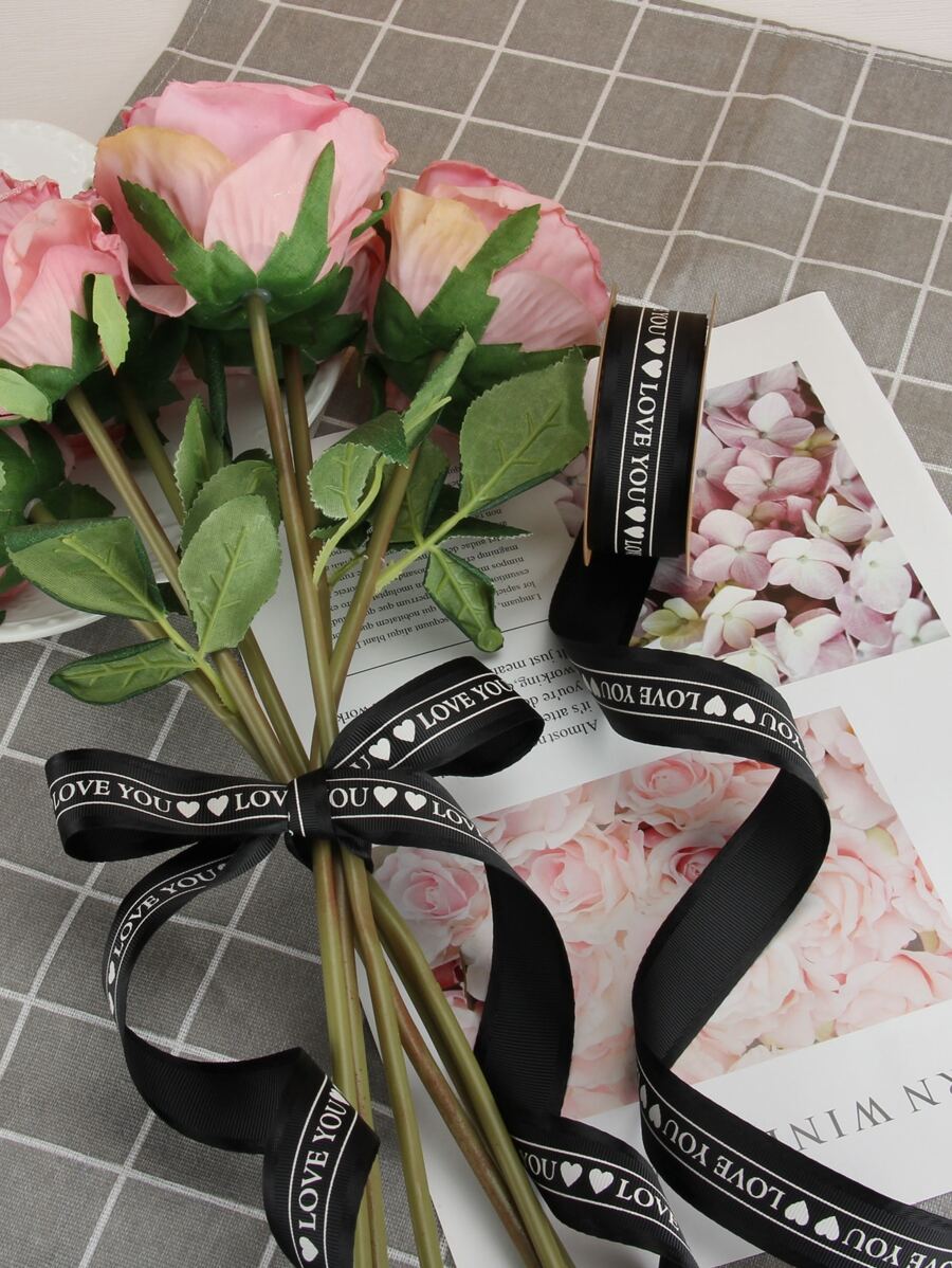 1roll Slogan Graphic Gift Ribbon | SHEIN USA