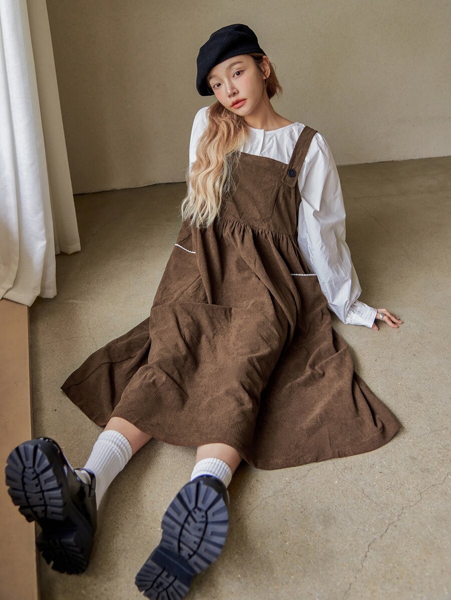 DAZY Dual Pocket Overall Dress Without Blouse | SHEIN USA
