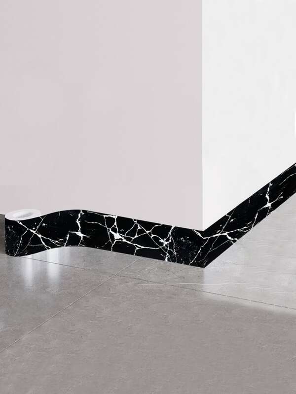 1pc Marble Pattern Peel Stick Baseboard, Self Adhesive Floor Baseboard ...