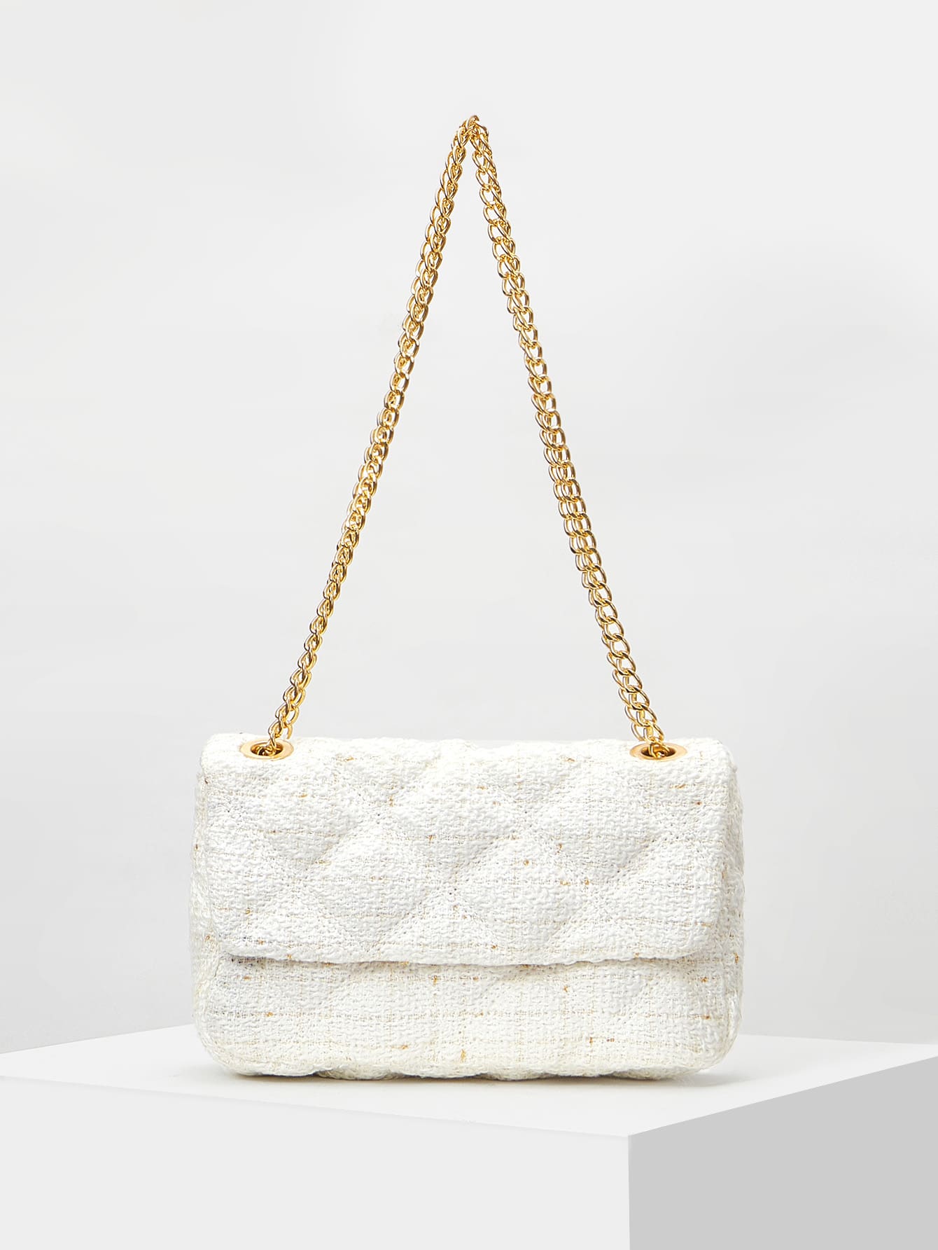MOTF PREMIUM TWEED QUILTED SQUARE BAG | SHEIN USA