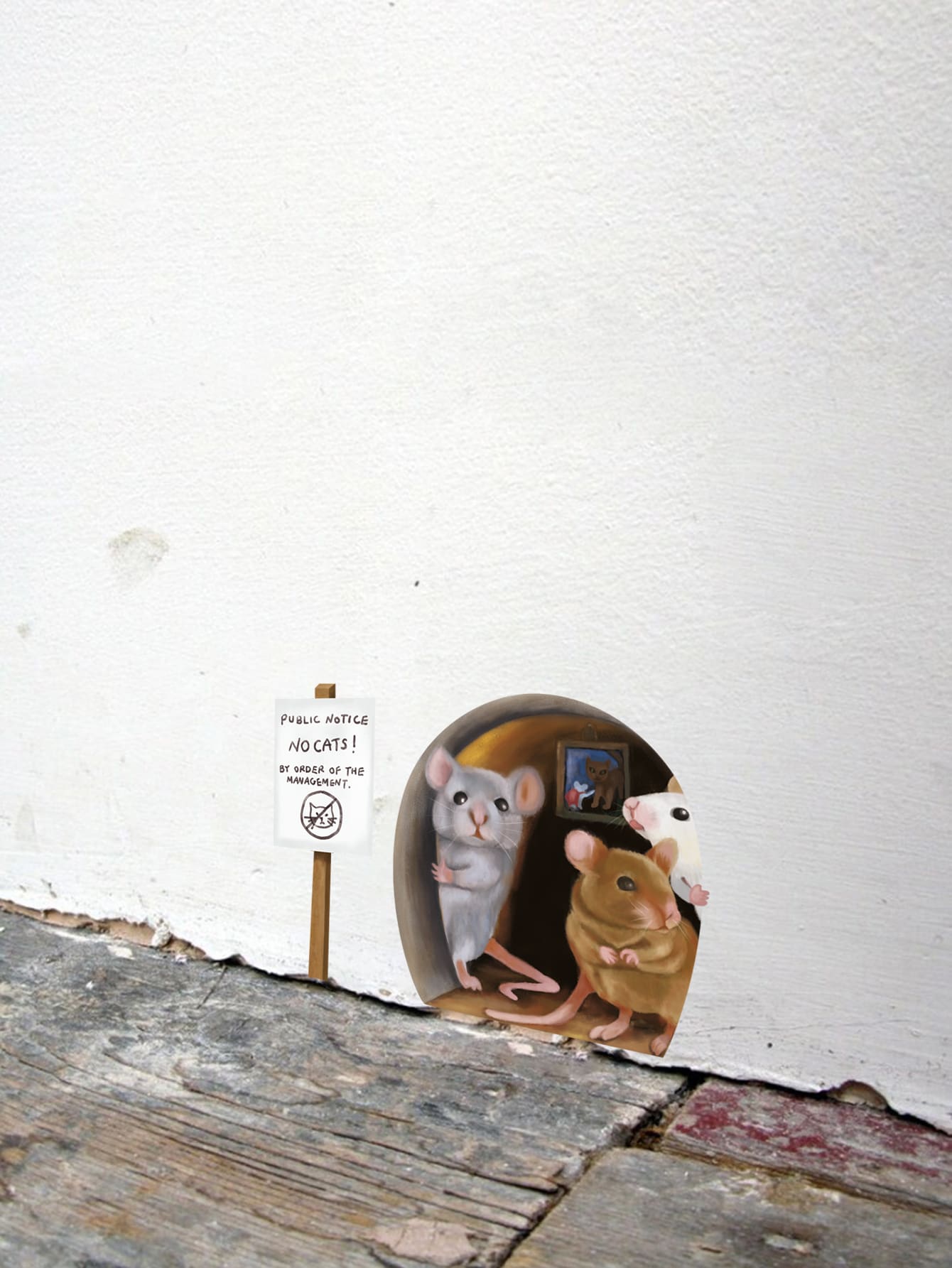 Lifelike Mouse Hole Wall Sticker, Home Decor Accessory For Casual ...