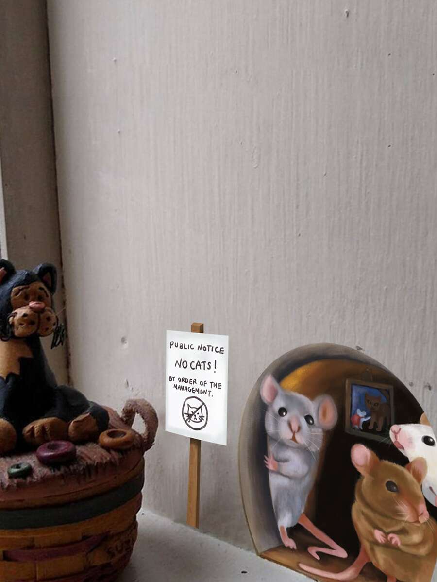 Funny Mouse Hole Wall Stickers Bedroom Kitchen Baseboard Home ...